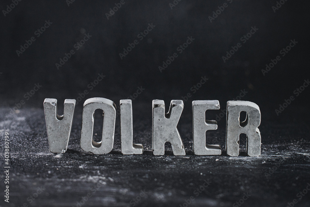 Volker, Name Betonbuchstaben Stock Photo | Adobe Stock