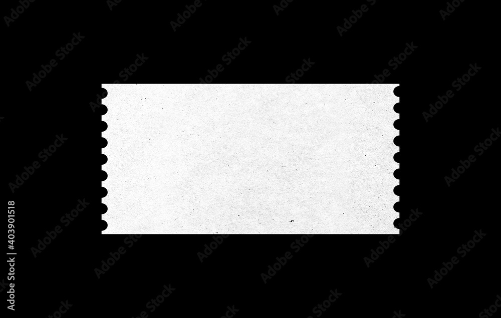 white blank ticket with paper pattern texture for mockup design ...