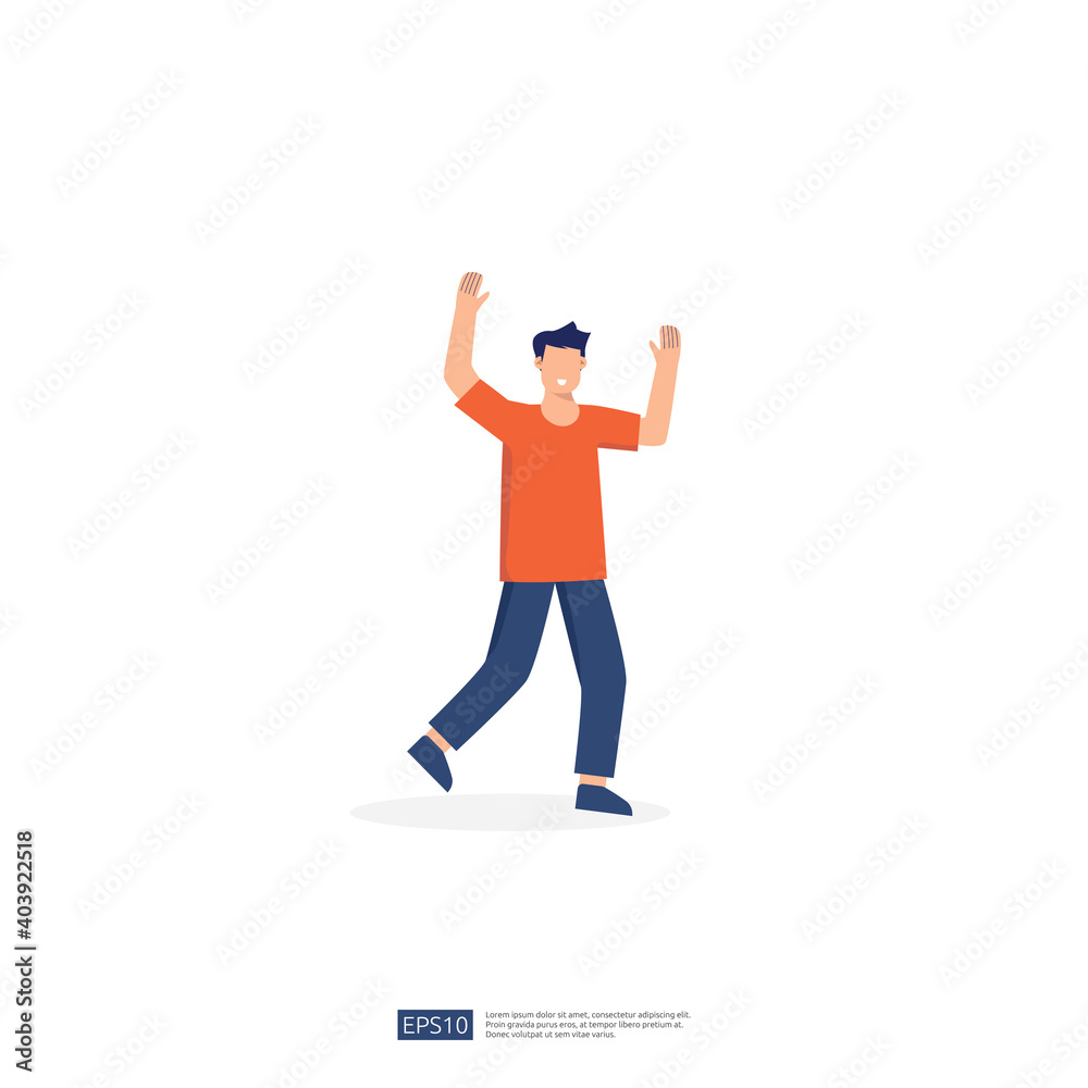 no face young man character. male business people standing gesturing ...