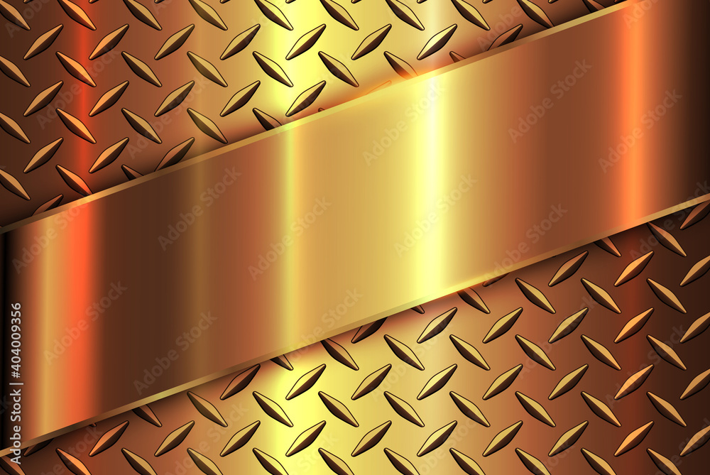 Diamond steel metal sheet texture background, metallic gold shiny ...
