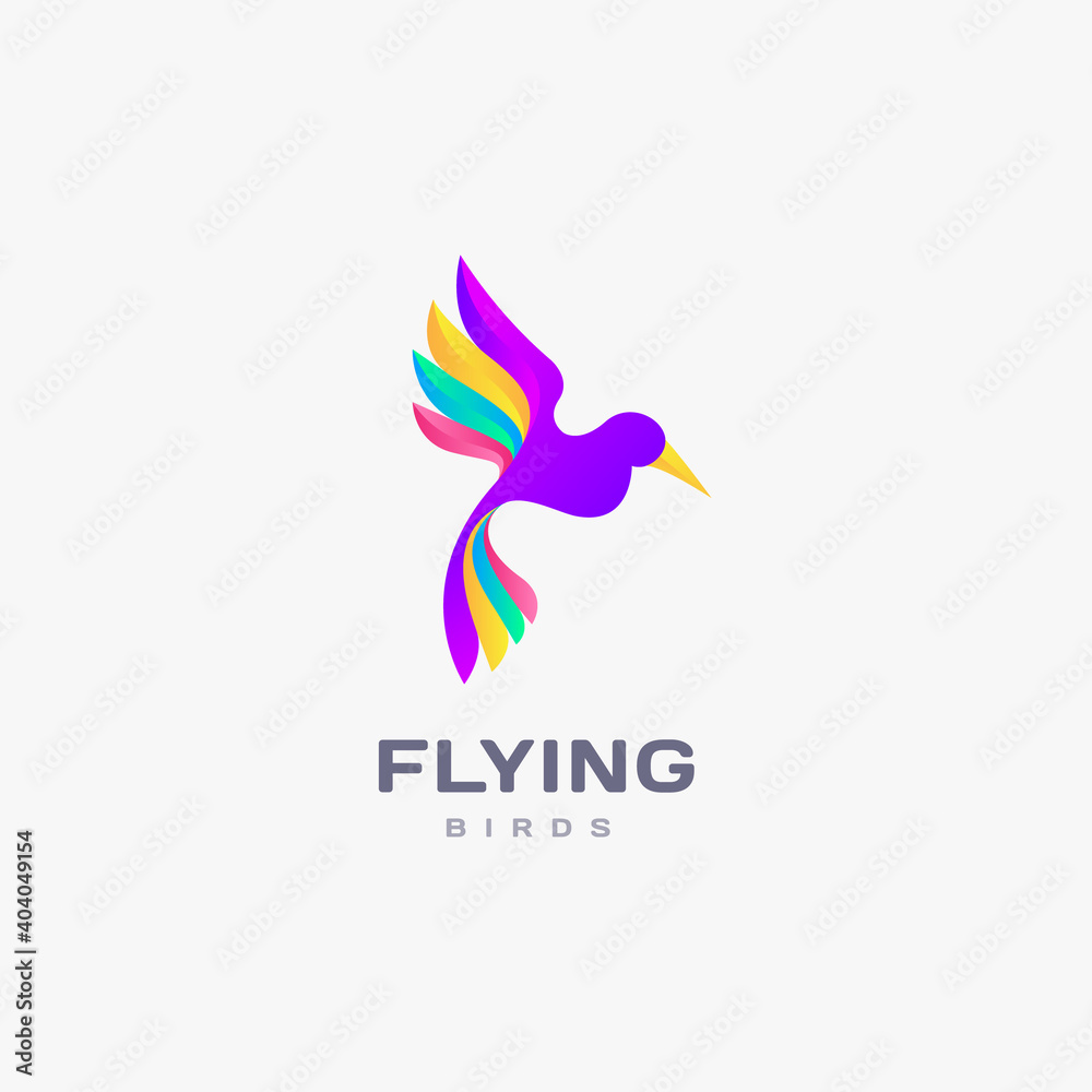 Flying bird logo design concept vector, bird logo design Stock Vector ...