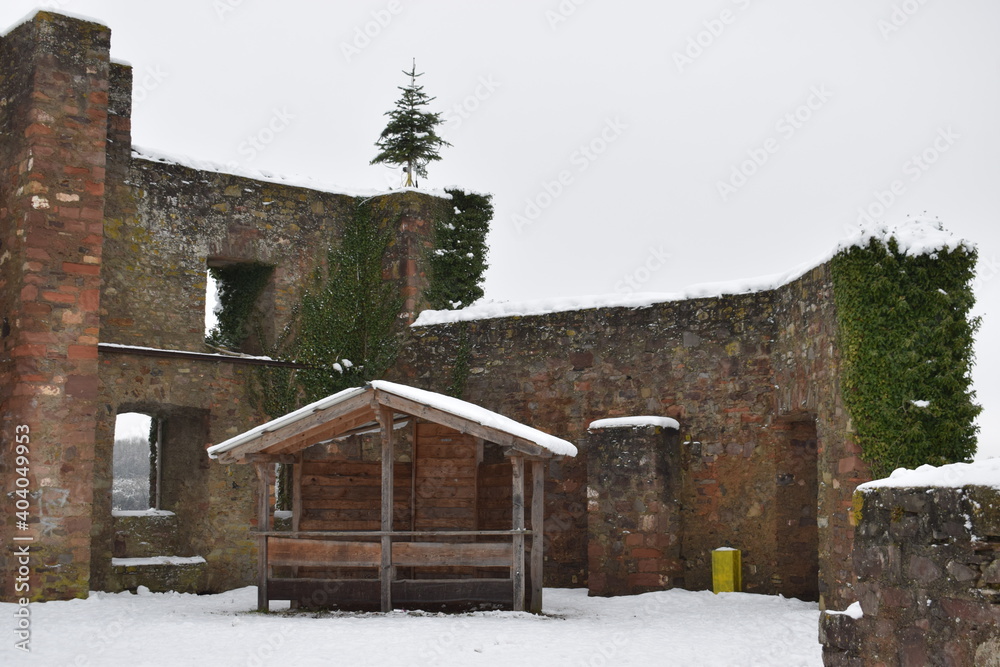 Ruine der Burg Ulmen im Schee Stock Photo | Adobe Stock