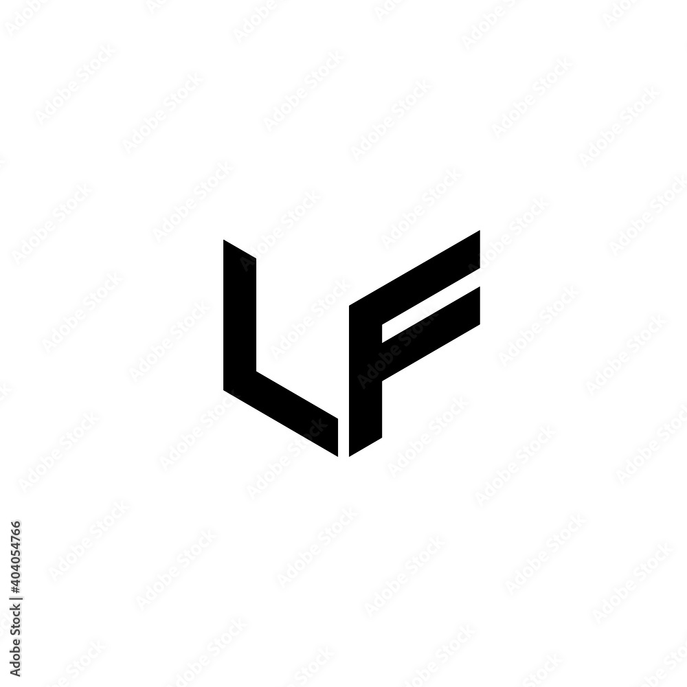 Vecteur Stock LF letter logo design with white background in ...