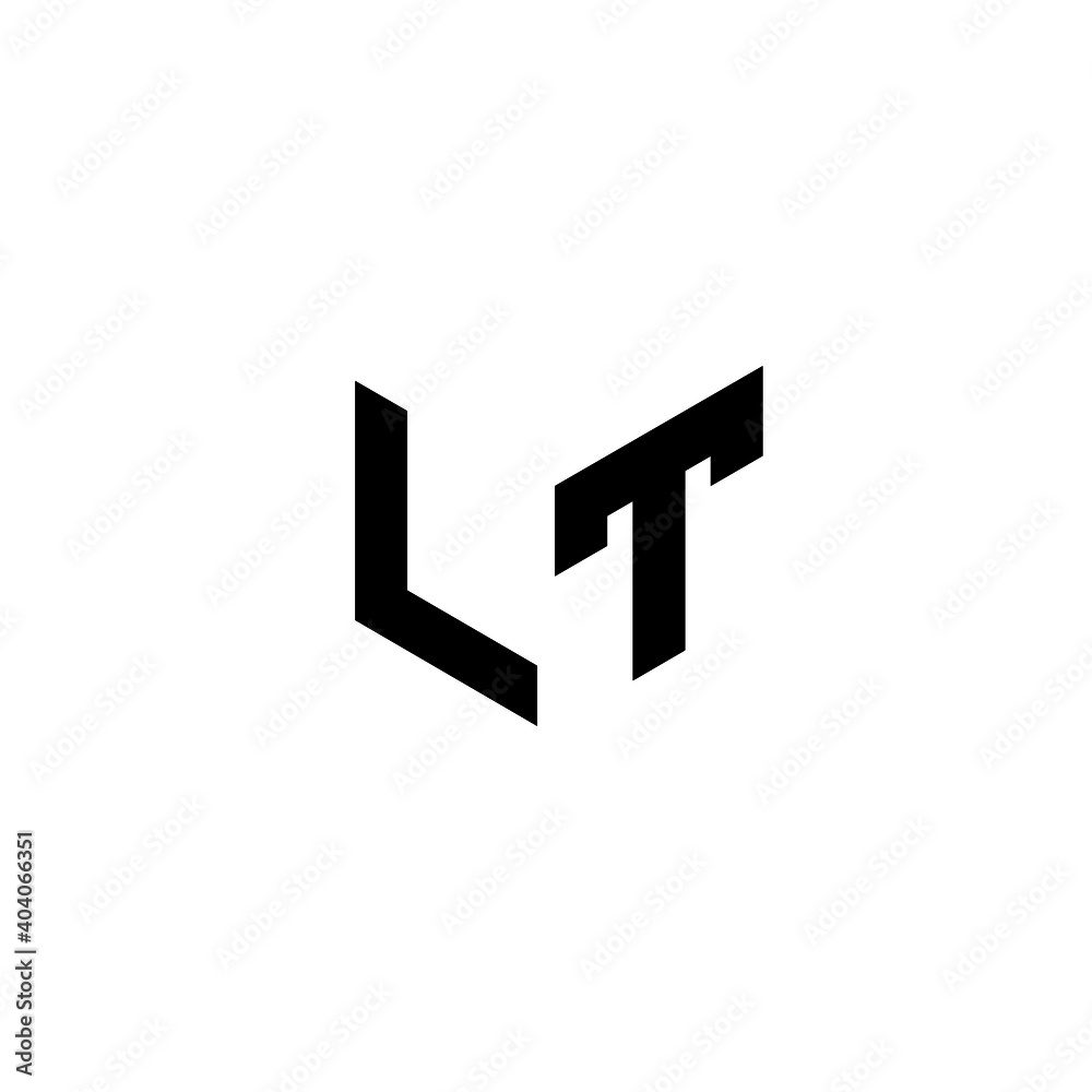 LT letter logo design with white background in illustrator, vector logo ...