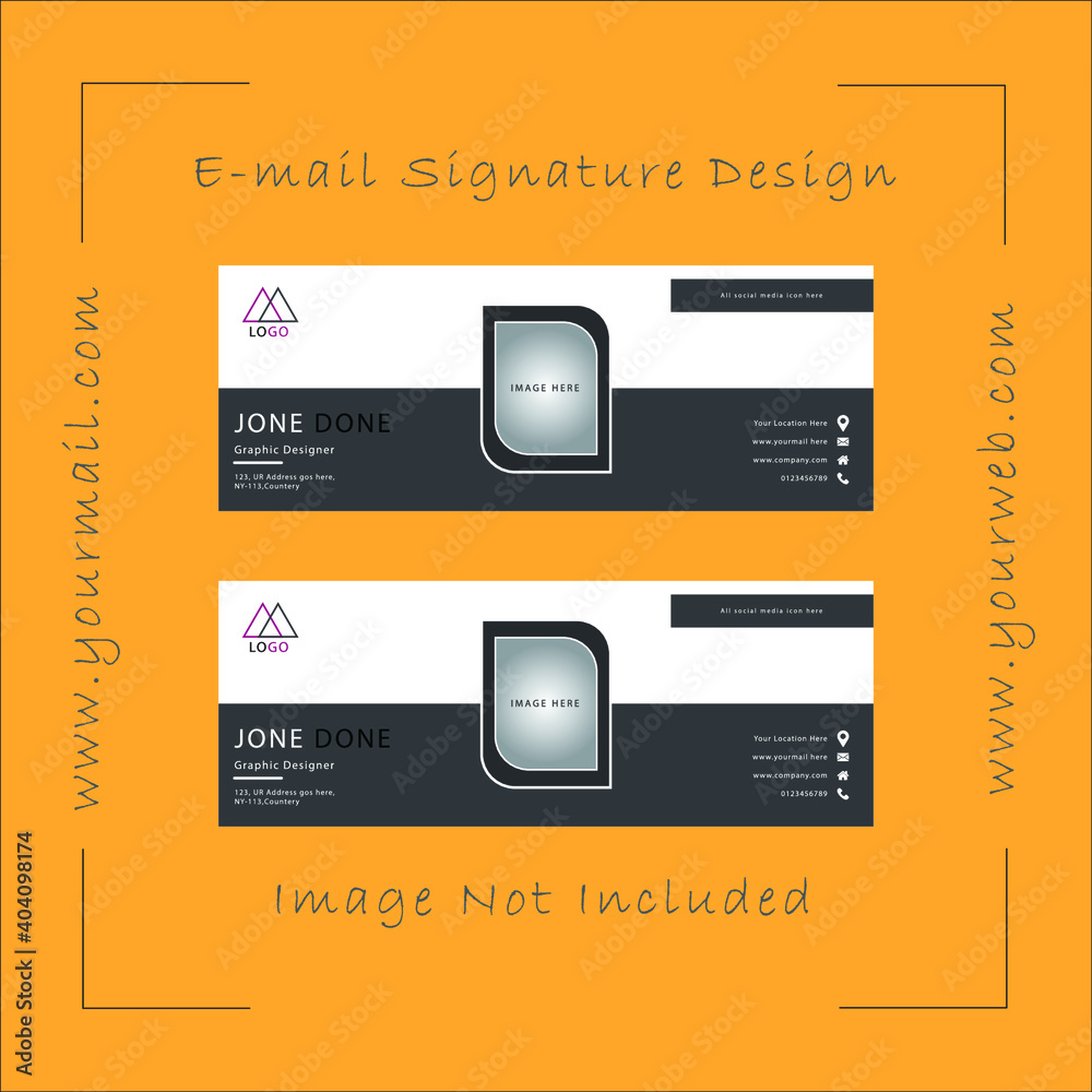 Email signature template, business card design template, Visiting for ...