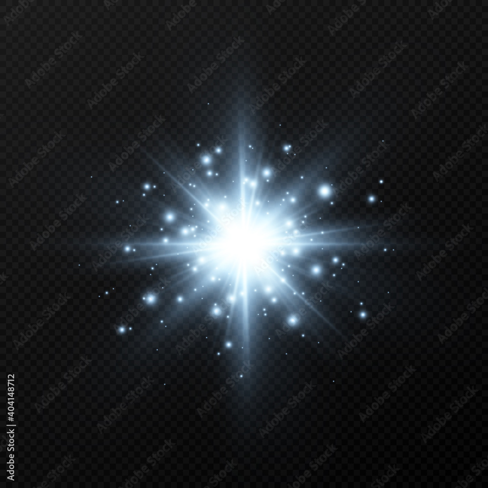 Vector blue glow. Magic light, magic glow, light png. Blue flash of ...