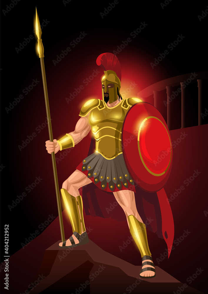 Ares the Greek god of war Stock Vector | Adobe Stock