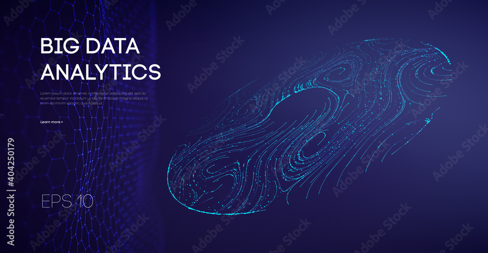 Abstract Big Data Flow Background. Software code agile industrial ...