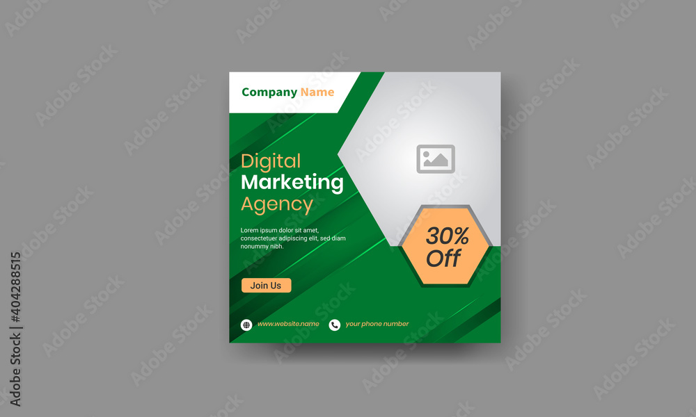 promotion social media post, digital agency, corporate instagram ...