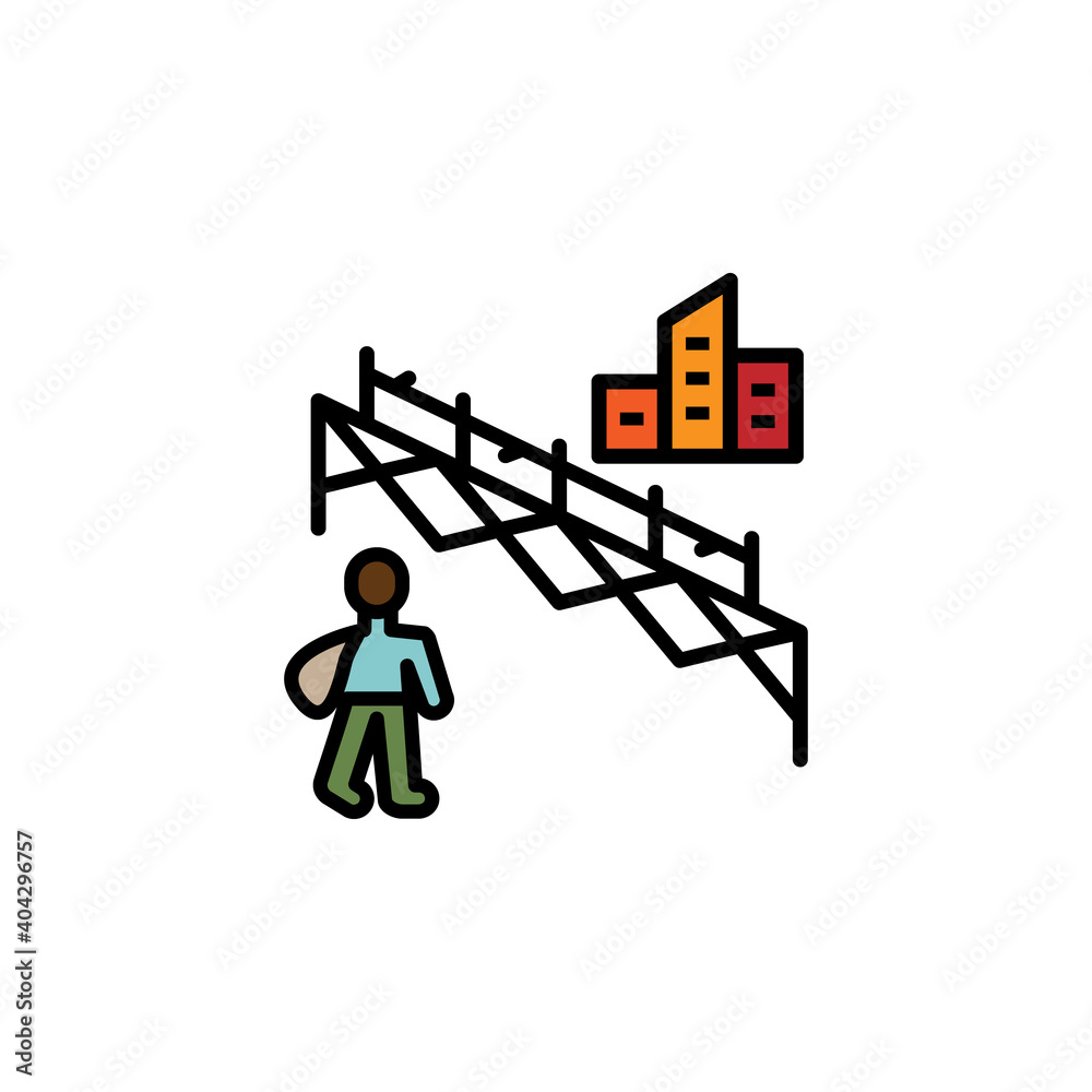 fence migration outline icon. element of migration illustration icon ... fence migration outline icon. element of migration illustration icon ...