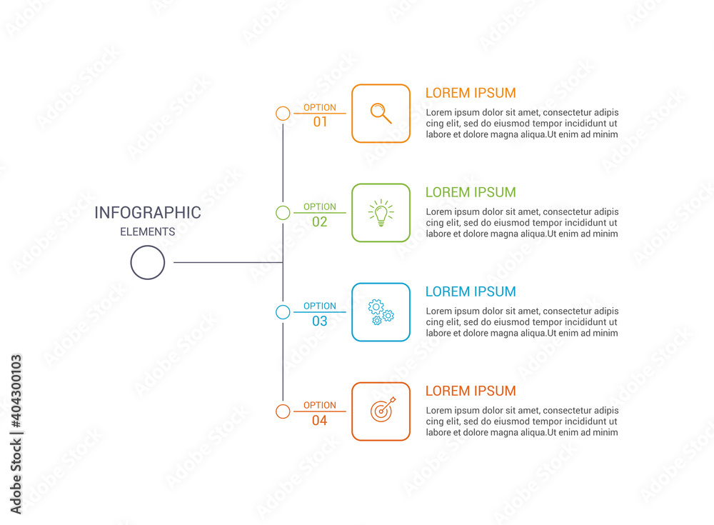 Simple infographic design. Business data visualization. 4 steps ...