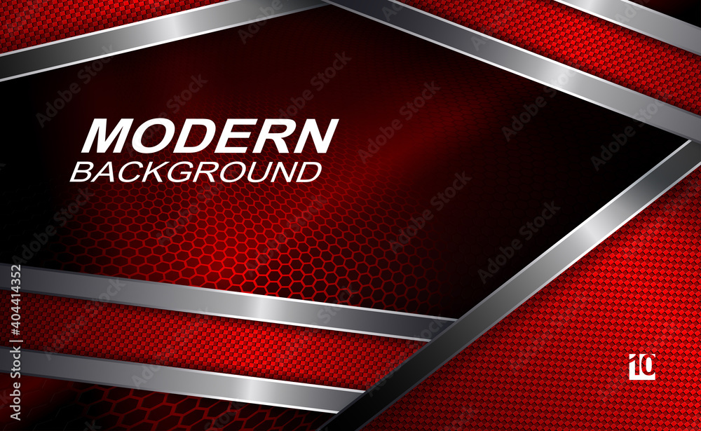 Mesh red design with fluted curtains with metallic border Stock Vector ...