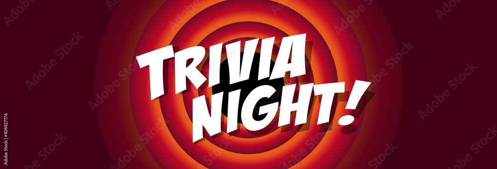 Trivia night on red cartoon background Stock Vector | Adobe Stock