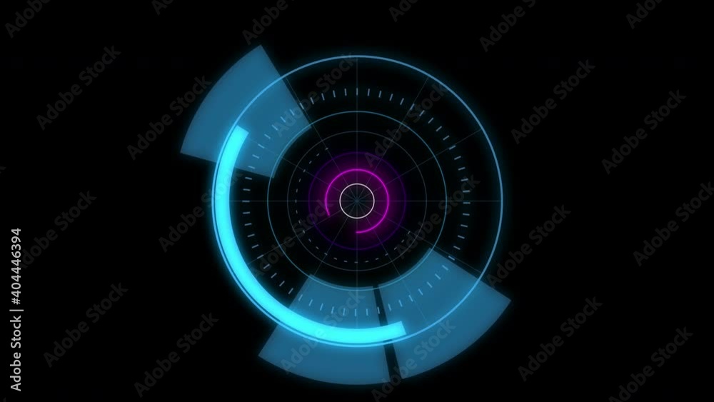 Abstract technology background with digital futuristic radar rotation ...