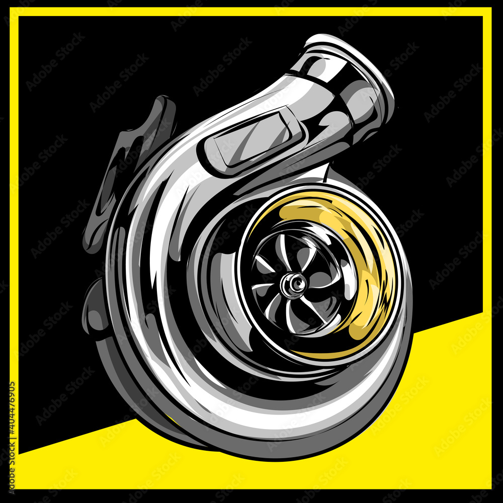 turbo illustration eps10 logo design vector Stock Vector | Adobe Stock