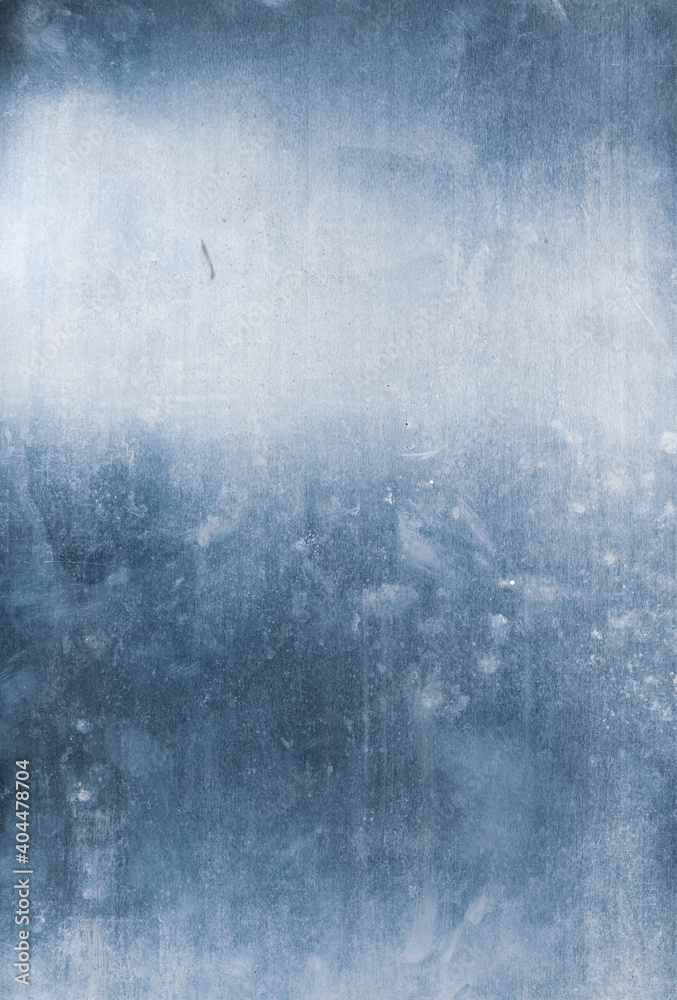 Dust scratches overlay. Aged effect. Blue weathered glass with white ...