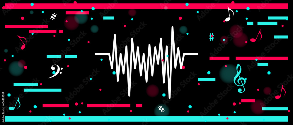 Party. Abstract background vector illustration. TikTok service, Tiktok ...