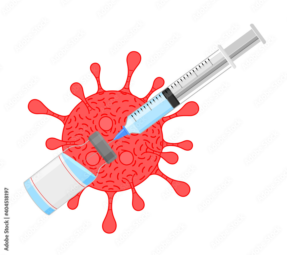 Vaccination concept. Idea of vaccine injection for protection from ...