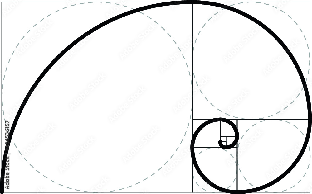 The golden ratio. The rule for constructing a perfect picture. Geometry ...