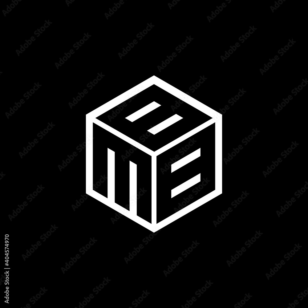 MBB letter logo design with black background in illustrator, cube logo ...