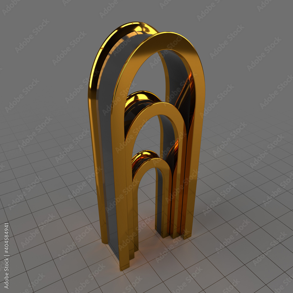 Art deco triple arch Stock 3D asset | Adobe Stock