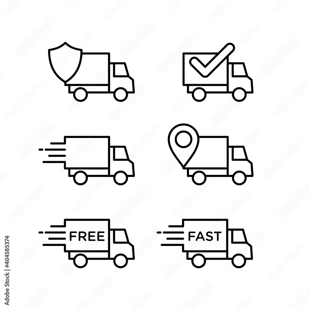 Delivery service icon set. Perfect for design elements from online ...