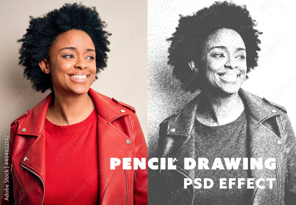 Pencil Drawing Effect Stock Template | Adobe Stock