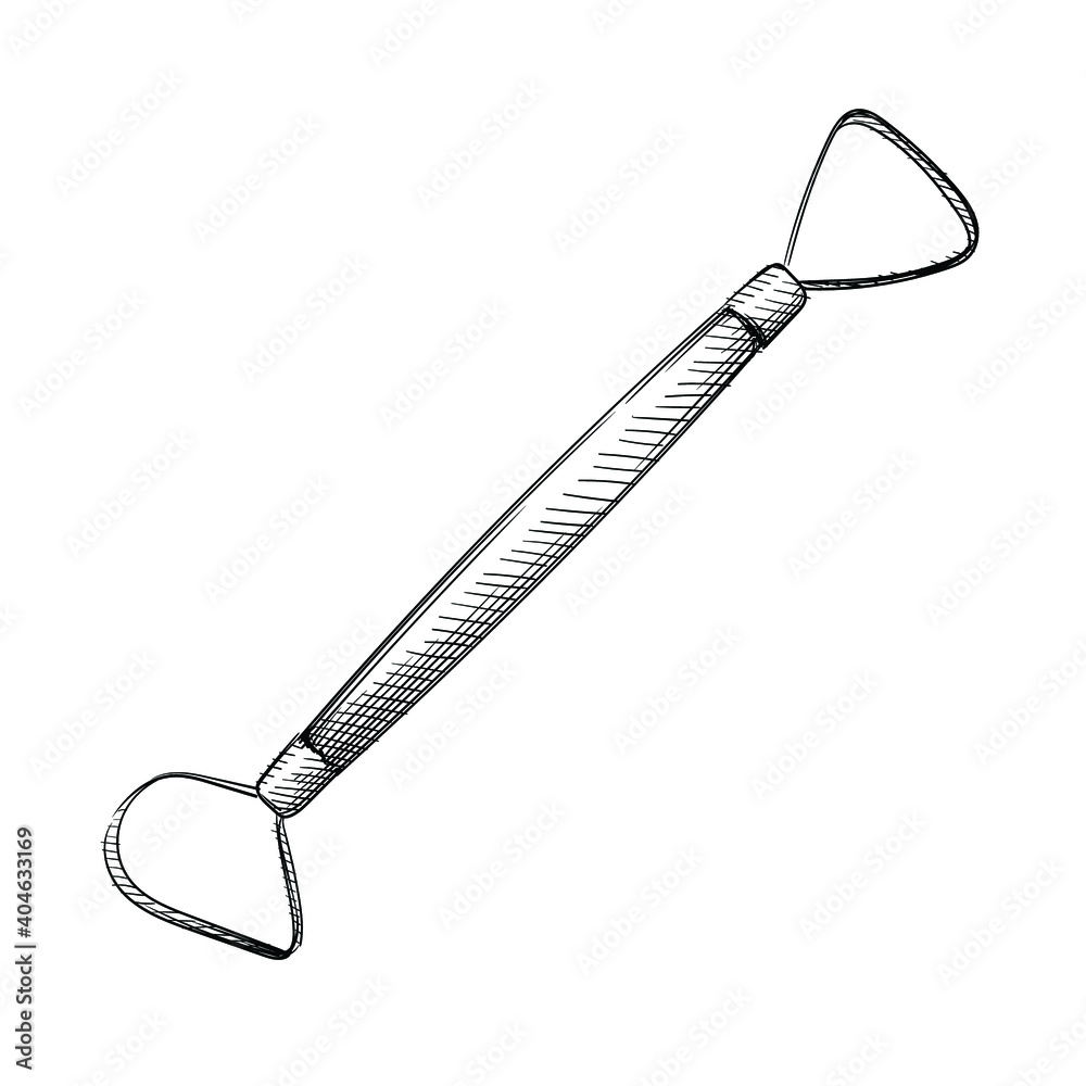 Hand drawn sketch of Clay loops on a white background. Tools for ...