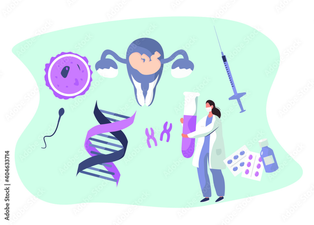 Embryo Fetus in Laboratory.In Vitro Fertilization.Dna Engineering ...