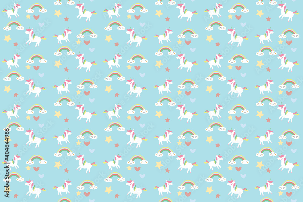 cute unicorn seamless pattern background. design for wallpaper, fabric ...