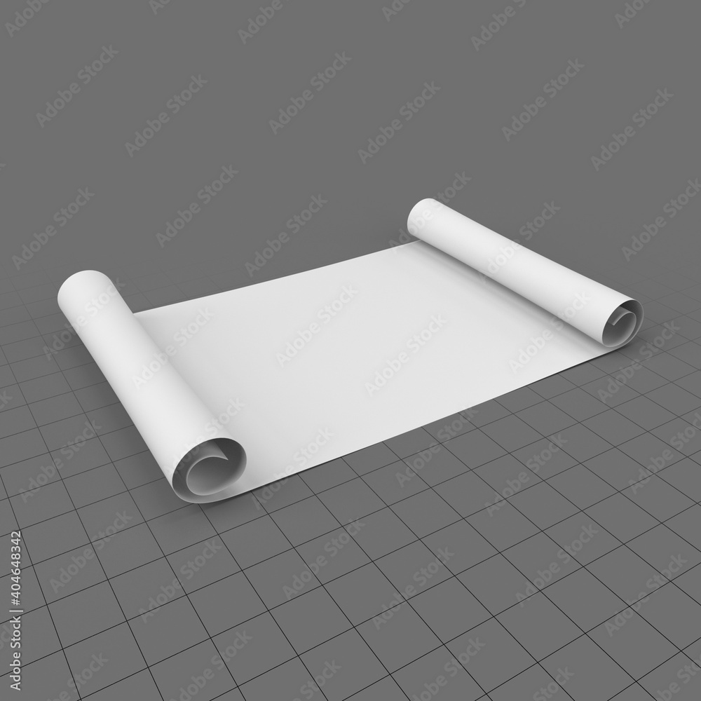 Paper scrolls 1 Stock 3D asset | Adobe Stock