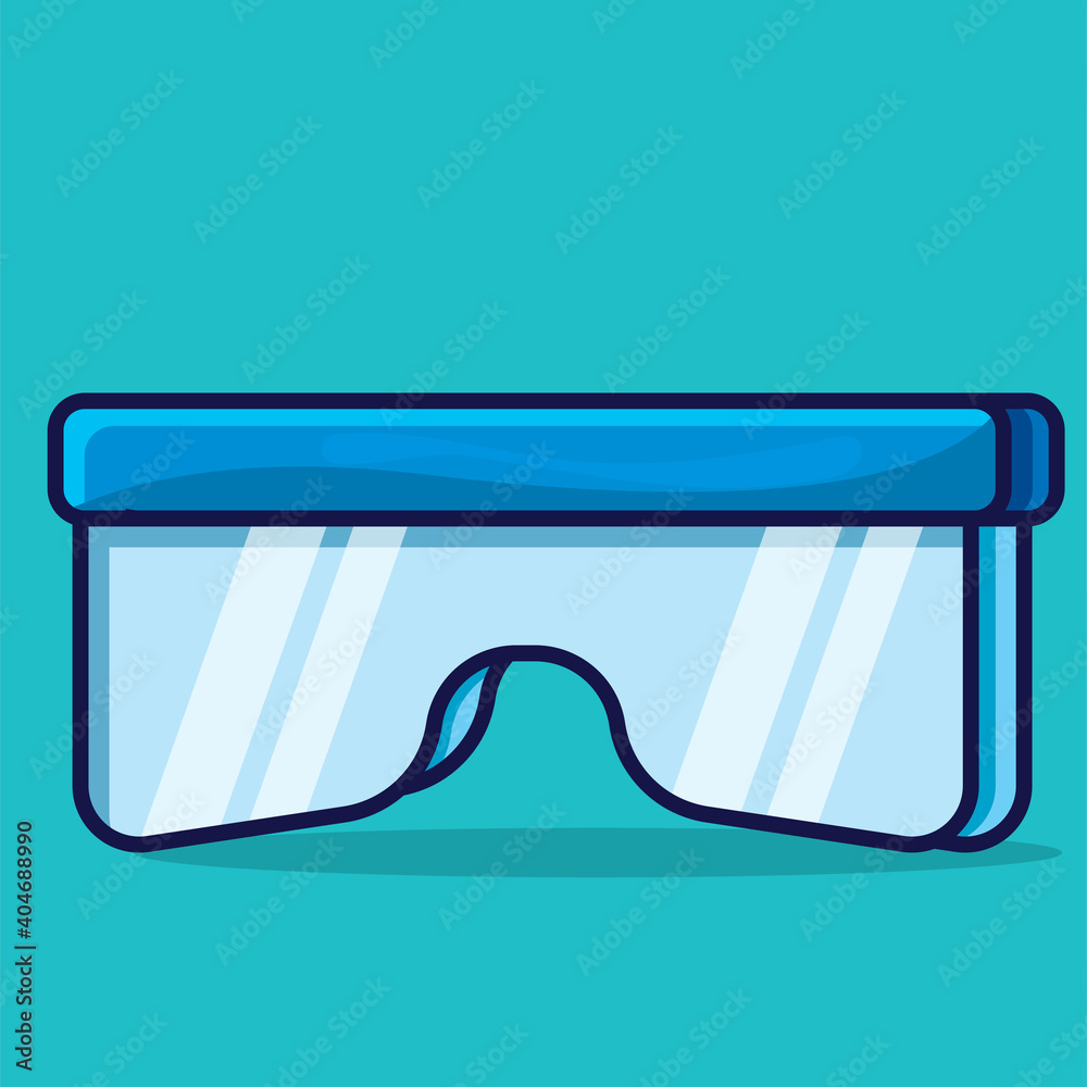 safety glasses isolated cartoon vector illustration in flat style Stock ...