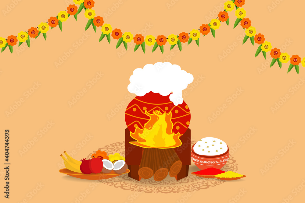 illustration of happy makar sankranti holiday harvest festival of ...