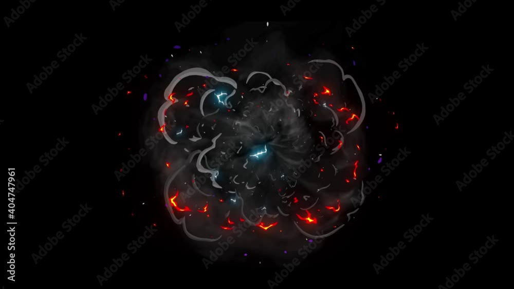 Cartoon Fire Element. Pre-rendered with alpha channel with 4K ...