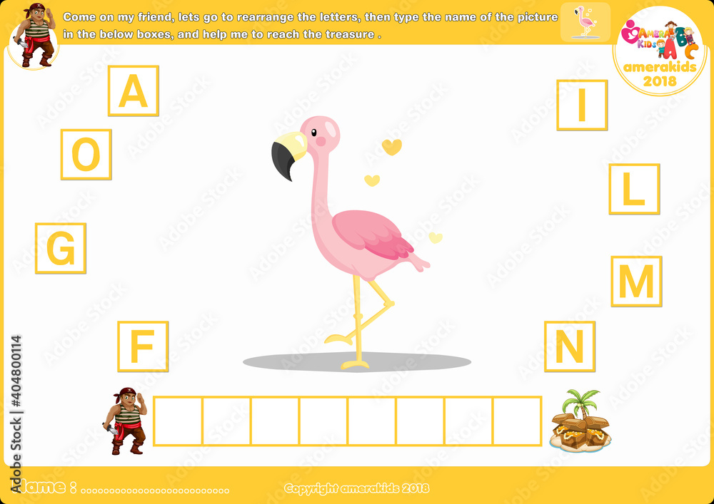 Spelling word scramble game. Educational activity for kids. Alphabet ...