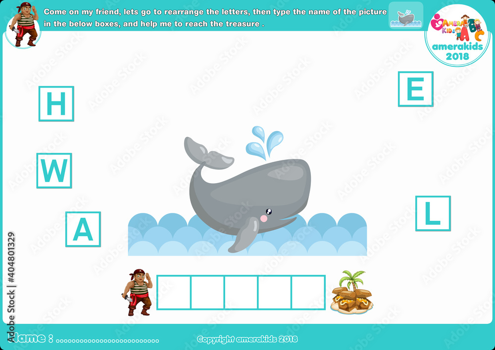 Spelling word scramble game. Educational activity for kids. Alphabet ...
