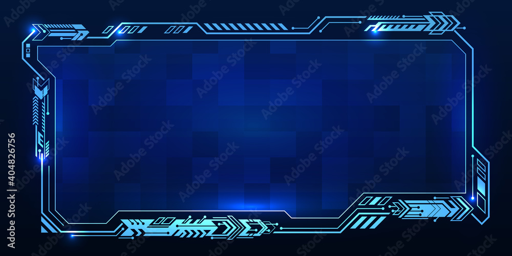 Futuristic hud technology interface. Abstract virtual cyber control ...