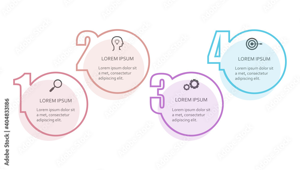 Infographic step elements isolated on white background. Modern ...