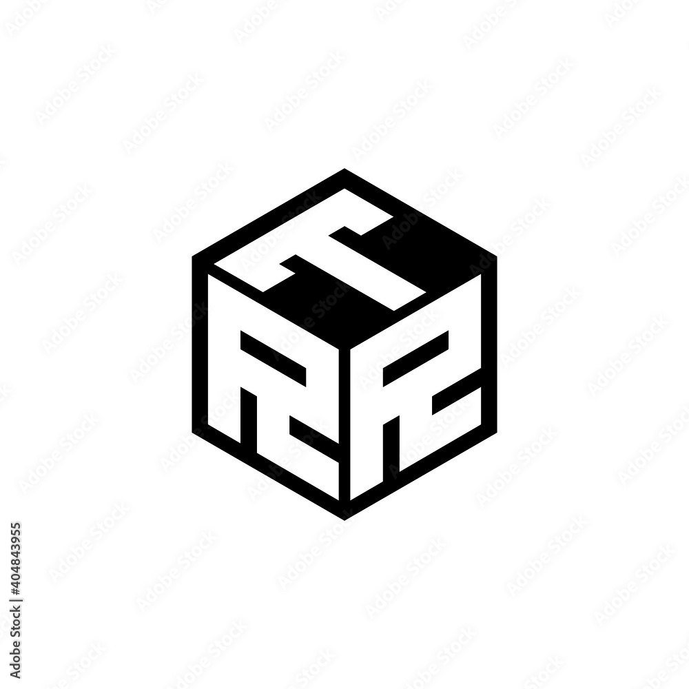 RRT letter logo design with white background in illustrator, cube logo ...