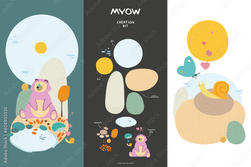 MYOW make your own world - creation kit - fantastic background elements ...