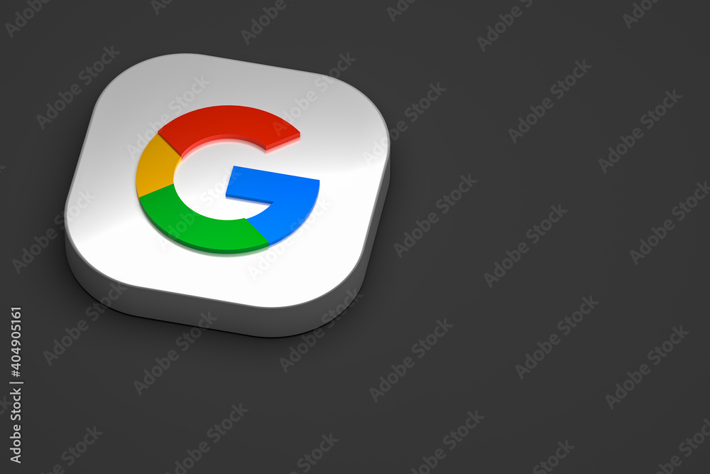 google minimal logo 3d rendering close up for design background ...