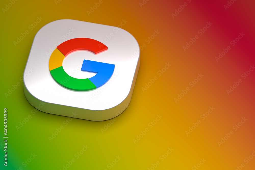 google minimal logo 3d rendering close up for design background ...