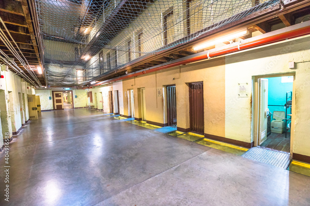 Fremantle, Western Australia - Jan 5, 2018: interior corridor inside ...
