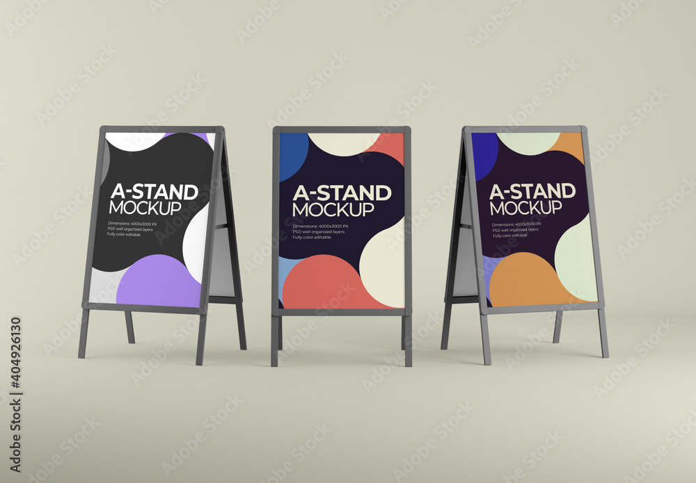 A-Stand and Board Mockup Stock Template | Adobe Stock