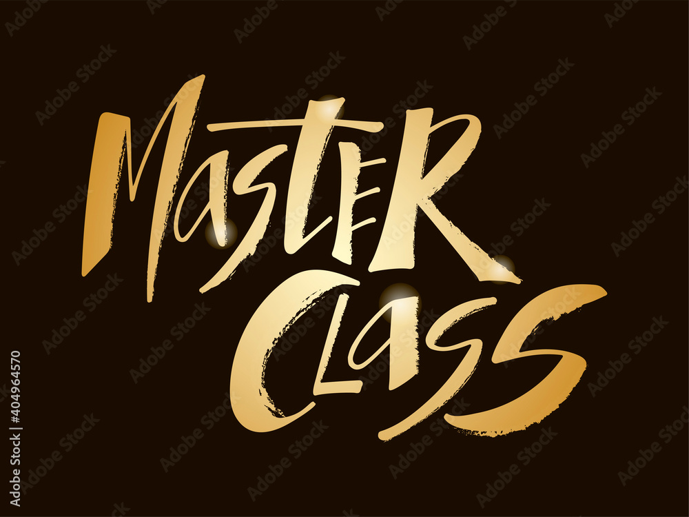 Vector illustration of master class lettering for banner, flyer, poster ...