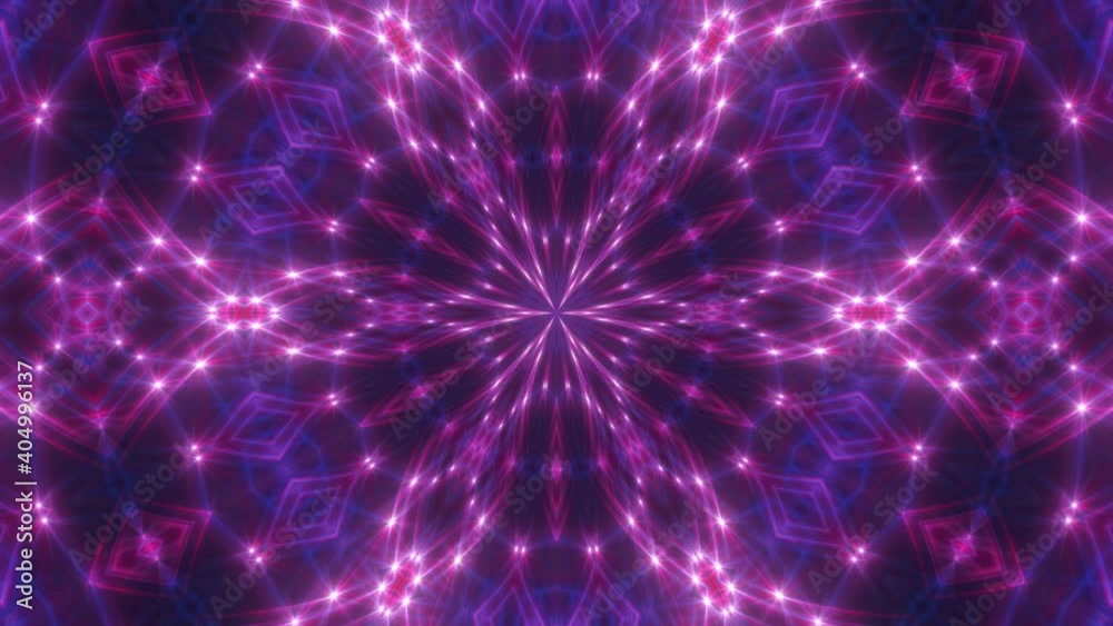 Cosmic chaos trippy animated background. Symmetric kaleidoscope ...