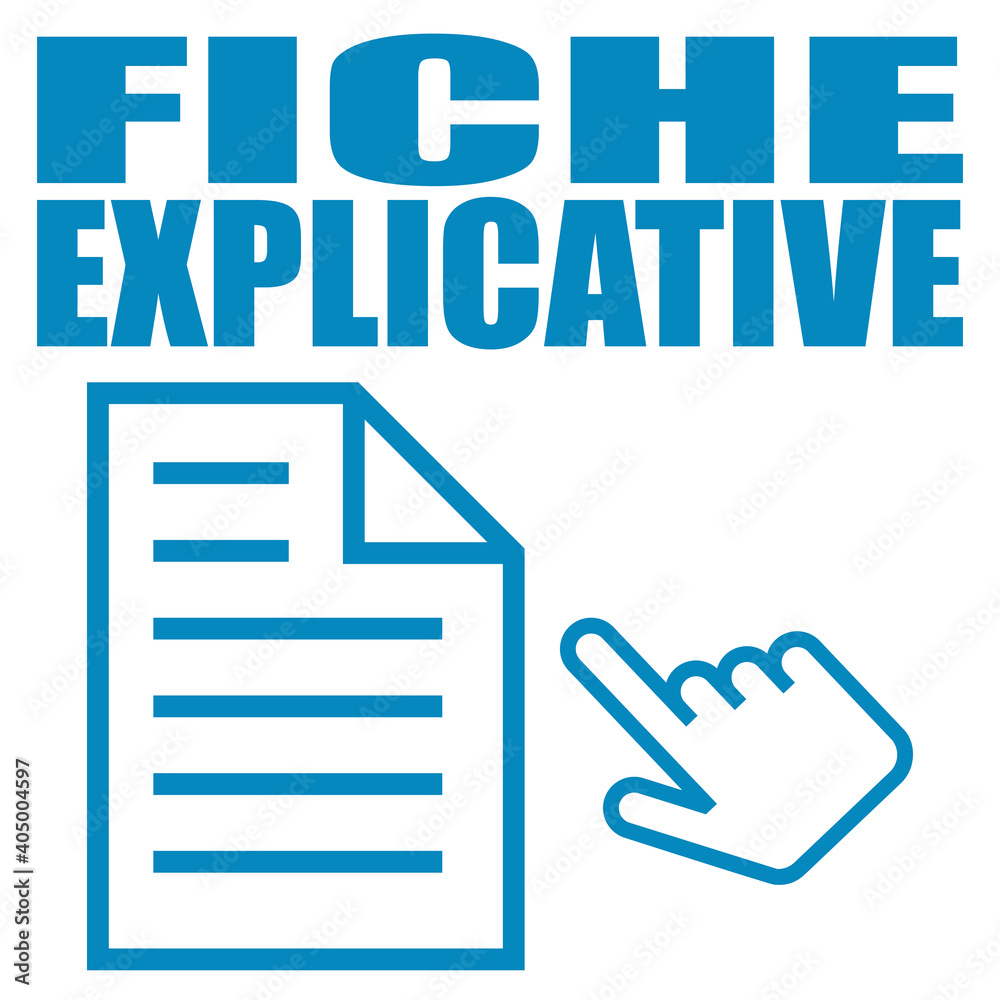 Logo fiche explicative. Stock Vector | Adobe Stock