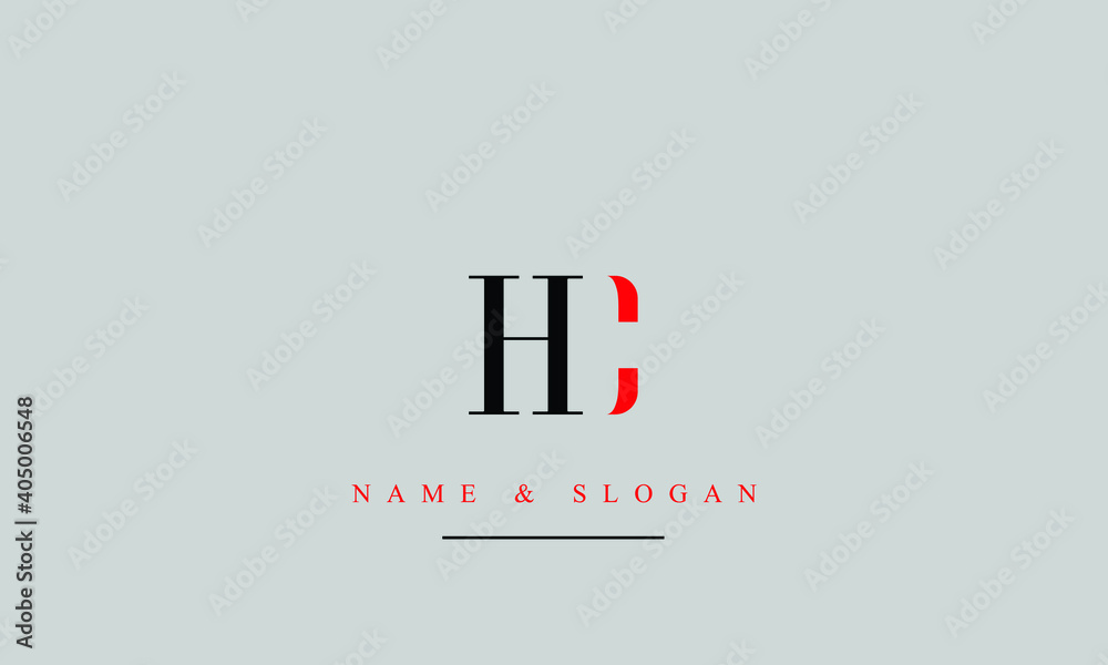 HC, CH, H, C Letter Logo Design with Creative Modern Trendy Typography ...