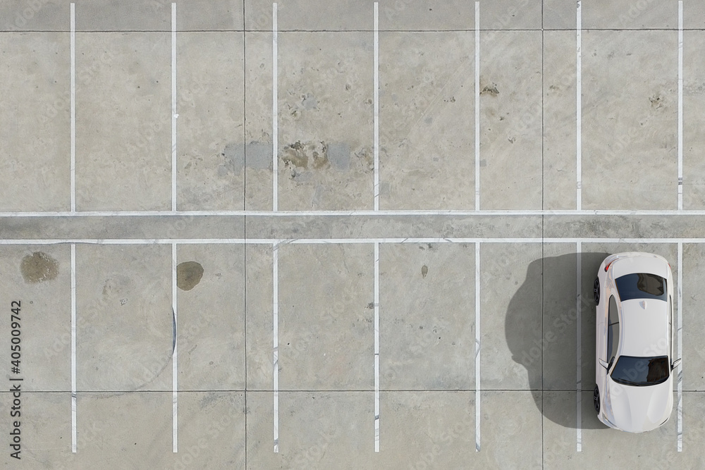 Empty parking lots, aerial view. Stock Photo | Adobe Stock