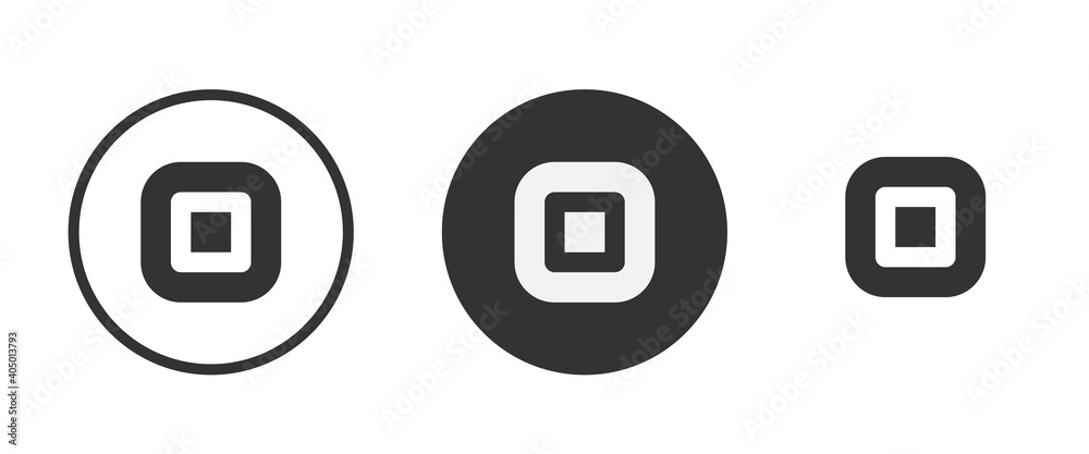 square icon . web icon set . icons collection. Simple vector ...